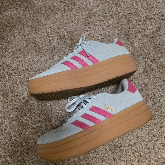 adidas | Shoes | Adidas Womens Pink And Blue Platforms | Poshmark